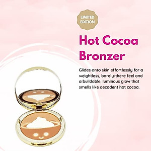 Too Faced You’re So Hot Bronzer and Lip Gloss Set:: Hot Cocoa Face Bronzer, Christmas Cocoa Lip Injection Power Plumping Lip Gloss, and Makeup Bag