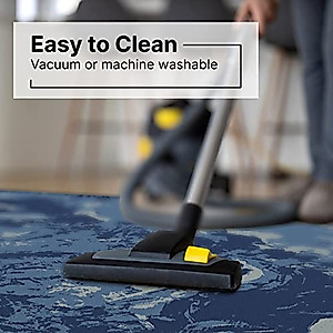 Compadible - Modern Chair Mat for Hard Floors, 36”x47”, Anti-Slip, Minimalist/Abstract Design, Floor Protector (Hardwood & Tiles) for Office, Home, and Gaming Computer Setup (Blueprint)