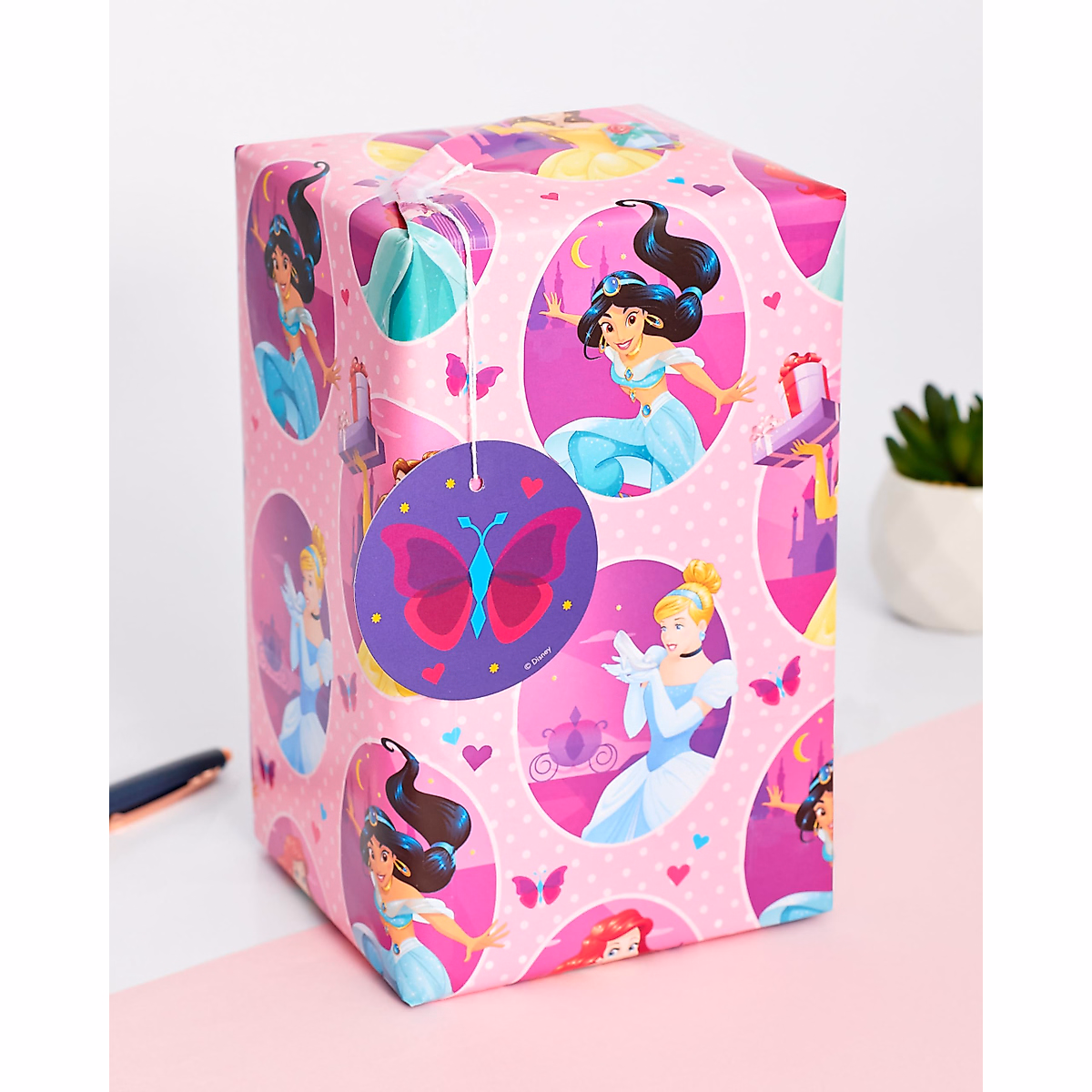 Disney Princess Wrapping Paper - Girls Wrapping Paper - Kids Wrapping Paper, Multicolor