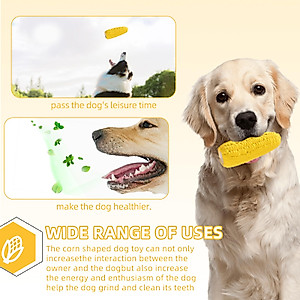 Corn Shaped Dog Toy-Interesting to Attract Dogs' Attention Corn Chew Toy for Pets, Resistant to Biting and Not Hurting Teeth Puppy Teeth Grinding Toys,Sounding Pet Squeaky Toy for Dog