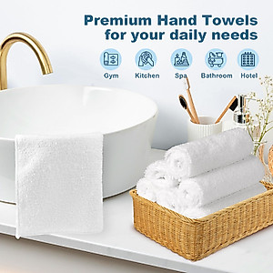 HOMEXCEL Microfiber Washcloths Towel Pack of 50, 12" x 12" Highly Absorbent and Soft Face Towels Wash Cloths for Bathroom, Gym, Hotel and Spa, Fast Drying Multi-Purpose Cleaning Cloth, White