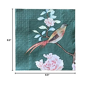 ALINK Vintage Paper Napkins, Bird Design DecoupageLuncheon Tea Party Napkins, 20 Count 2-Ply, 13 x 13 Inch