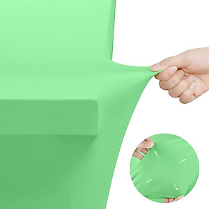 Utopia Kitchen Spandex Tablecloth 2 Pack [6FT, Bright Green] Tight, Fitted, Washable and Wrinkle Resistant Stretch Rectangular Patio Table Cover for Event, Wedding & Parties [72Lx30Wx30H Inch]