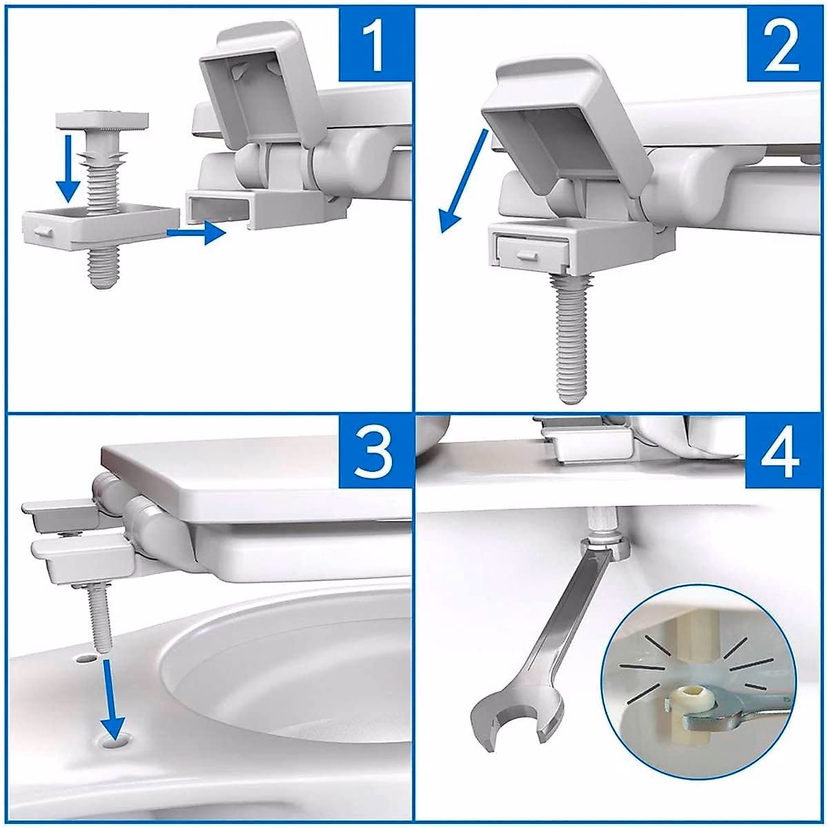 MAYFAIR 888SLOW 000 NextStep2 Toilet Seat with Built-In Potty Training Seat, Slow-Close, Removable that will Never Loosen, ROUND, White