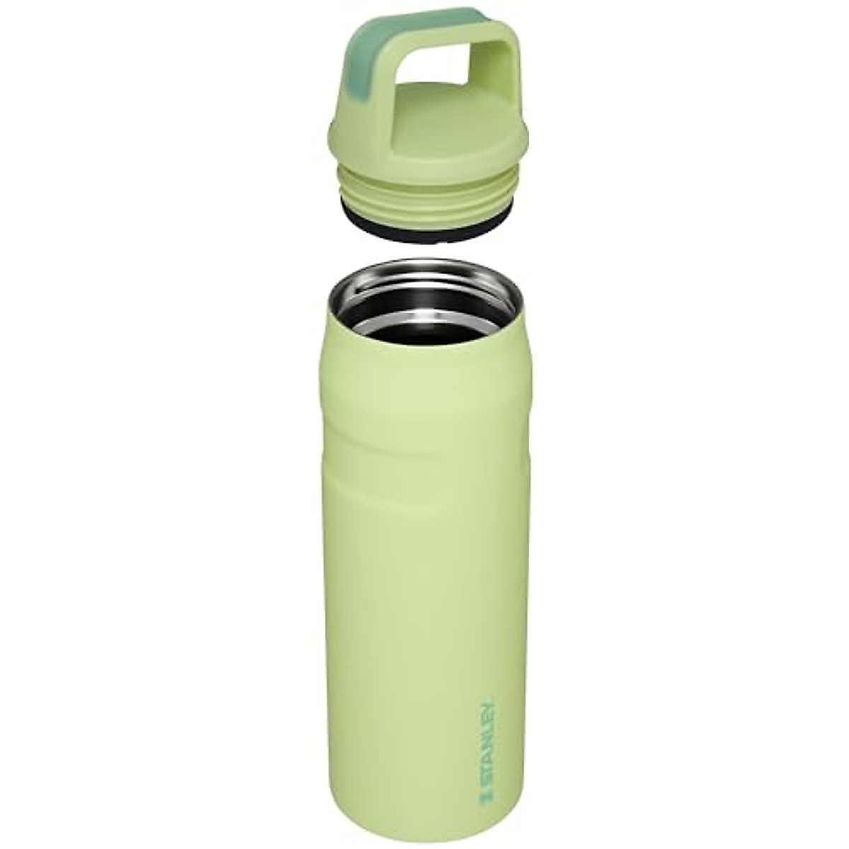 Stanley IceFlow Cap and Carry Water Bottle 24 oz | Wide Mouth Twist Lid | Lightweight and Leakproof for Travel and Sports | Insulated Stainless Steel | BPA-Free | Citron