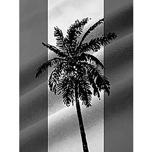 Romever Coconut Tree Print Hawaiian Shirts for Men Short Sleeve Tropical Vacation Beach Button Down Shirts Men (Tree2,3X-Large)