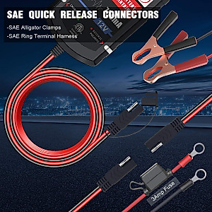 [4-Pack] LEICESTERCN Automatic Trickle Battery Charger Maintainer 12V 750mA Smart Float Charger for Car Motorcycle Lawn Mower Tractor Boat SLA ATV Wet AGM Gel Cell Lead Acid Batteries