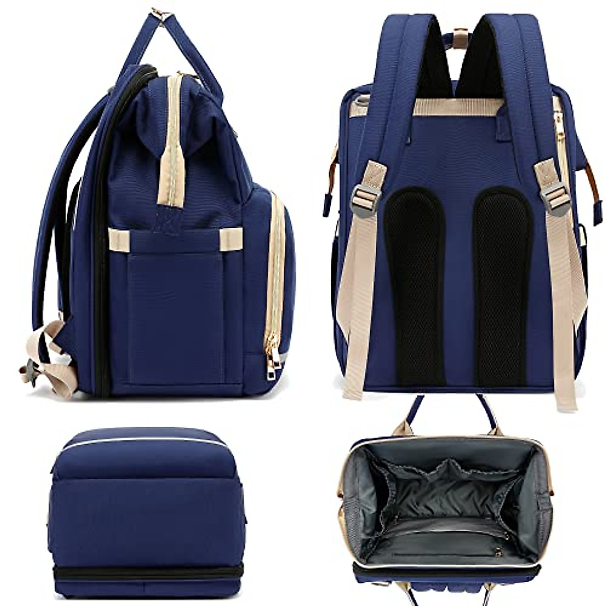 Baby Diaper Bag Backpack with Changing Station - Waterproof, Large 30L Capacity for Boy, Girl, Mom, Dad - Travel Baby Bag with Stroller Straps, Insulated Pockets - 16.5x9.4x14" - Baby Shower Gifts