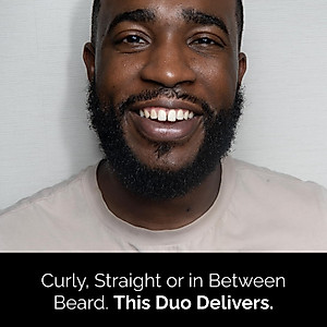 Golden Grooming Beard Oil & Balm Bundle for Men – Natural Growth Kit with Shea Butter – Tame, Moisturize & Style Your Beard (1 Pack)