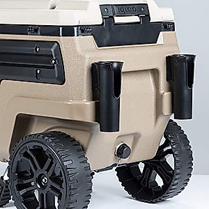 Igloo 70 Qt Premium Trailmate Wheeled Rolling Cooler, Brown