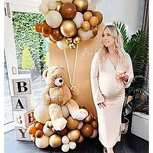 Red and Gold Party Balloons, 50 Pcs 12 Inch Burgundy Balloons Ruby Red and Gold Latex Balloons For Birthday Engagement Wedding Bridal Shower Anniversary Valentines Decorations