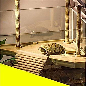 Turtle Platform,7x6x3.5inTurtle Float Platform Basking Platform Decorative Reptile Frog Pier Floating Basking Platform Ramp Ladder Tank with Ramp Ladder for Aquariums Tank