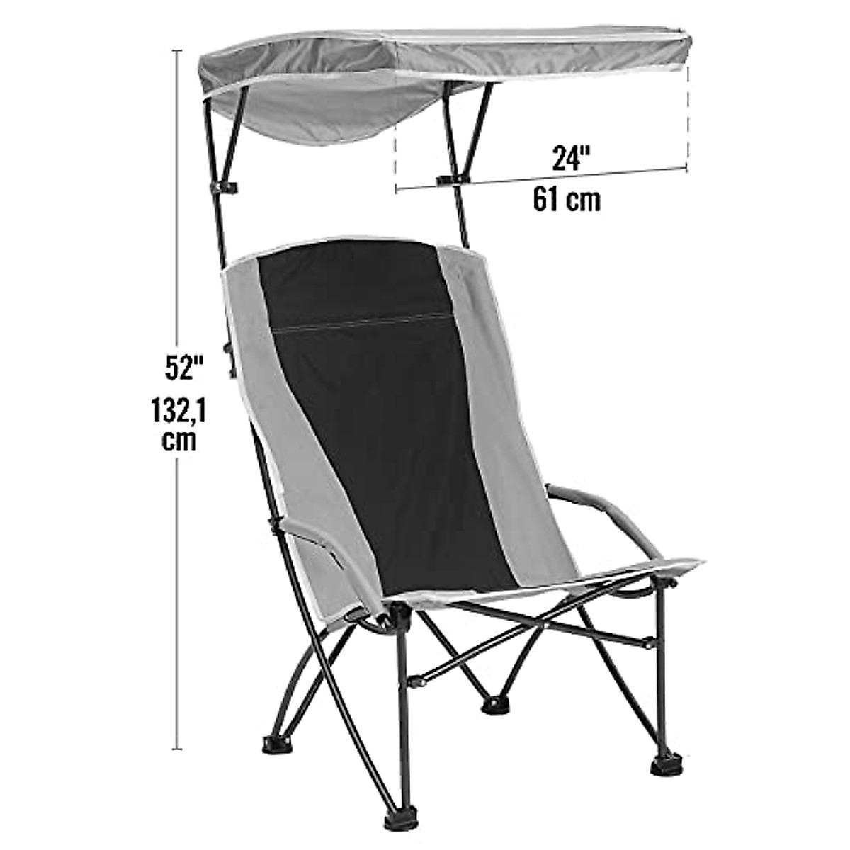 Pro Comfort High Shade Chair,Tan Fabric,Graphite Frame