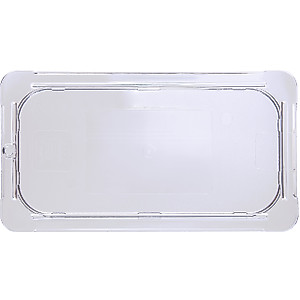 Carlisle FoodService Products 10276U07 StorPlus Third Size Polycarbonate Universal Flat Surface Food Pan Lid, Clear