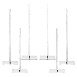 VREASK Acrylic Donut Stands 6 PCS - Clear Bubble Bagel Holder Display,Reusable Doughnut Pretzel Tower for Dessert Table,Birthday Party,Wedding Bar with Built-in Copper Nut