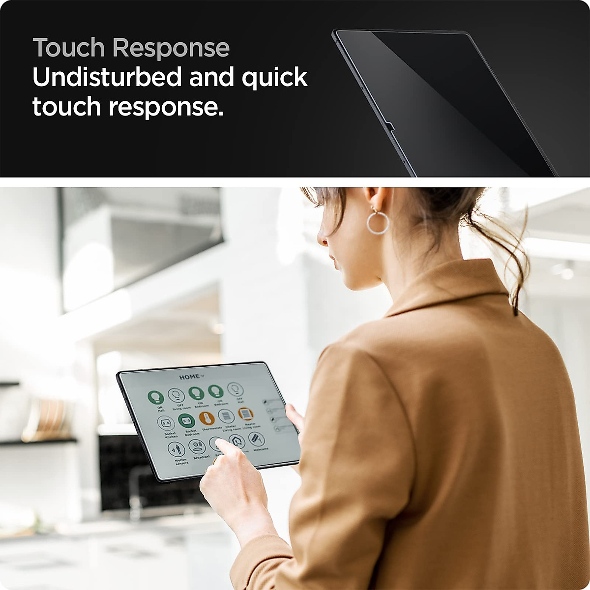 Spigen Tempered Glass Screen Protector [GlasTR EZ FIT] Designed for Galaxy Tab S8 Ultra [9H Hardness/Case-Friendly]