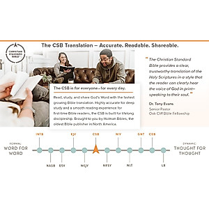 CSB He Reads Truth Bible, Charcoal Cloth Over Board, Black Letter, Wide Margins, Journaling Space, Illustrations, Reading Plans, Easy-to-Read Bible Serif Type