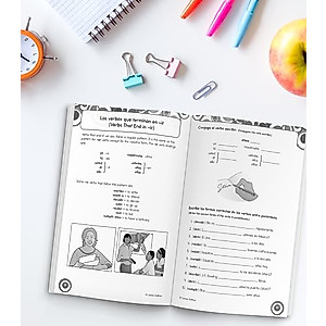 Carson Dellosa Skill Builders Level 2 Spanish Workbook for Kids Grades 6-8, Spanish Vocabulary Builder for Kids Ages 11-14, 6th– 8th Grade Spanish Workbook, Learn Spanish Parts of Speech, Time & More