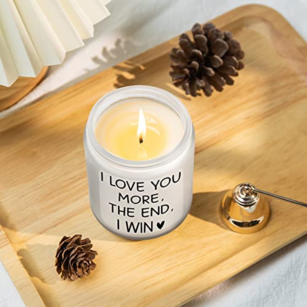 Romantic Gifts for Her, Him- Birthday Gifts for Girlfriend, Boyfriend, Women, Daughter, Mom- I Love You- Funny Valentines Day, Anniversary, Christmas Gift- Lavender Candles(7oz)