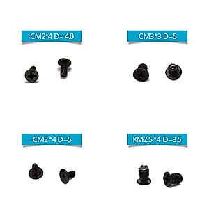 LXBO-FF 320Pcs/Set Laptop Computer Notebook Screws Kit Assemble Fastening Flat Head Black Repair Case for IBM Dell Lenovo Samsung