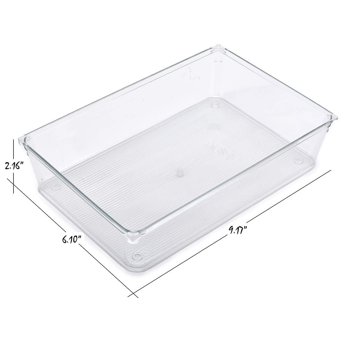 Clear Drawer Organizer - Easily Organize and Customize the Layout of Drawers. Great for Office Desk, Utensils, Cosmetics and Makeup. (8-Piece Set)