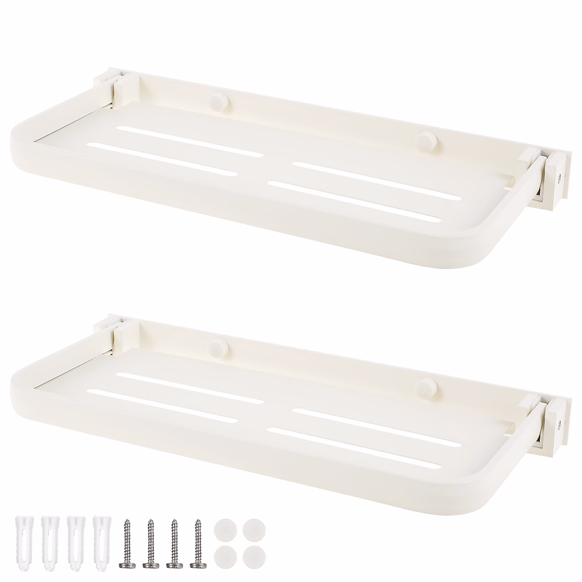 2Pcs RV Foldable Shelf, Space Saving RV Aluminium Alloy Fold Down Shelf Wall Mounted RV Floating Shelf Compact RV Folding Shelf Versatile Floating Shelves Camper Accessories for RV Camper