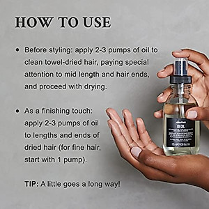 Davines OI Oil | Weightless Hair Oil Perfect for Dry Hair, Coarse & Curly Hair Types | Anti-Frizz for Soft, Shiny Hair | 135 ml (4.56 Fl Oz)