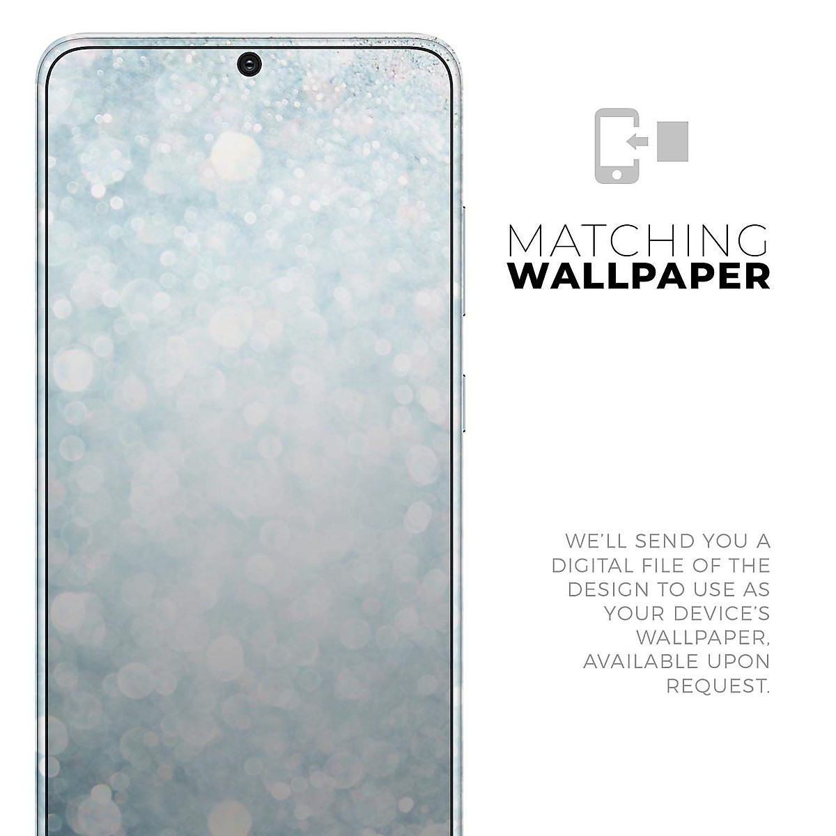 DesignSkinz Unfocused Blue Orb Lights Protective Vinyl Decal Wrap Skin Cover Compatible with The Samsung Galaxy S20 (Screen Trim & Back Glass Skin)