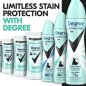 Degree Antiperspirant Dry Spray Pure Fresh 3 Count Anti White Marks and Yellow Stains Deodorant for Women 3.8 oz(Pack of 3)