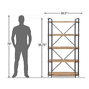 Christopher Knight Home Yorktown 5-Shelf Bookcase, Antique