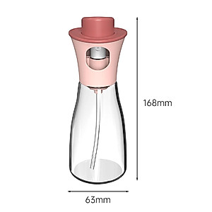 oAutoSjy Oil Sprayer for Cooking Portable Glass Refillable Dispenser Spritzer Bottle for Soy Sauce Vinegar 150ml Olive Oil Spray Bottle Mister Mini Kitchen Gadgets for Air Fryer Salad Baking BBQ Pink