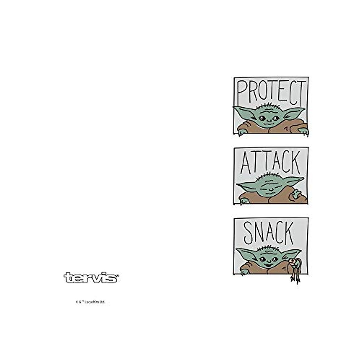 Tervis Star Wars - The Mandalorian Protect Attack Snack Triple Walled Insulated Tumbler Travel Cup Keeps Drinks Cold & Hot, 30oz, Stainless Steel