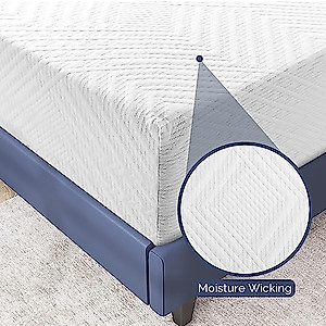 IULULU Twin Mattress, 8-Inch Twin Memory Foam Mattress - Green Tea Gel Infused, Medium-Firm for Cool Sleep and Pressure Relief Mattress in a Box, CertiPUR-US Certified, White