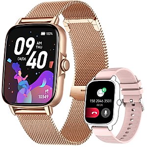 Smart Watch for Women (Answer/Make Calls) 1.69" HD Touch Screen Fitness Tracker with Heart Rate Blood Pressure Sleep Monitor Activity Tracker Sports Watch Compatible with iPhone Samsung Android Phone