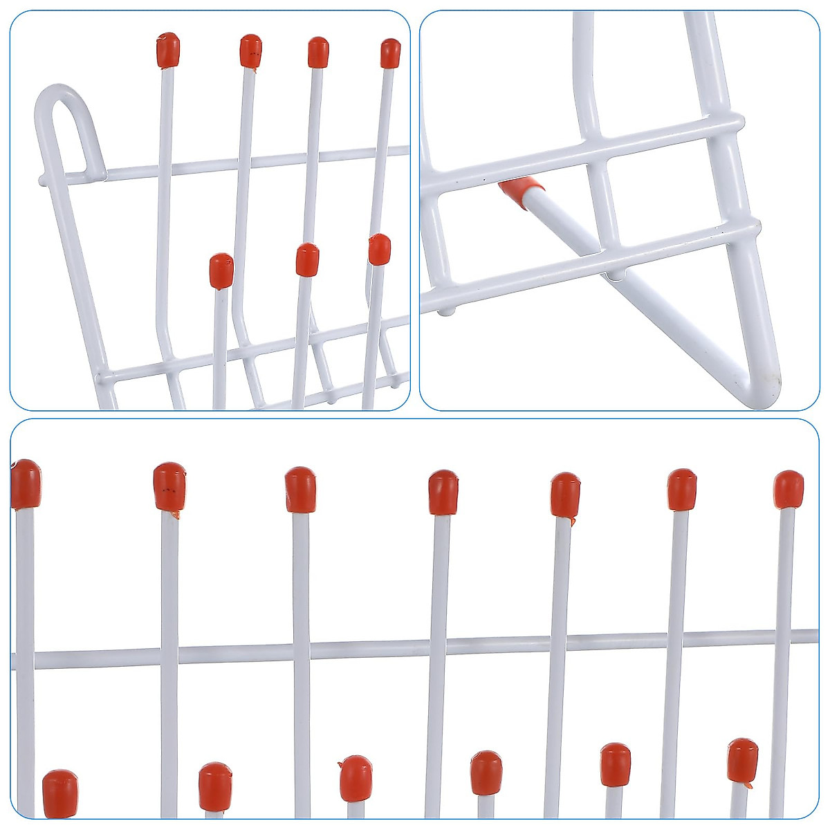 Baluue Test Tube Rack Laboratory Drying Rack Lab Glassware Drying Draining Rack Desk Top Lab Supply Cleaning Equipment for Education or Lab Science Use