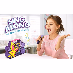 eKids Disney Encanto Sing Along Boom Box Speaker with Microphone for Fans of Disney Toys, Kids Karaoke Machine with Built in Music