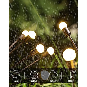 Solar Powered Firefly Lights, 10 LED Light Bulbs, Outdoor Waterproof Starburst Swaying Solar Garden Lights, Solar Decorative Lights for Pathway Yard Patio Landscape (1 Pack)