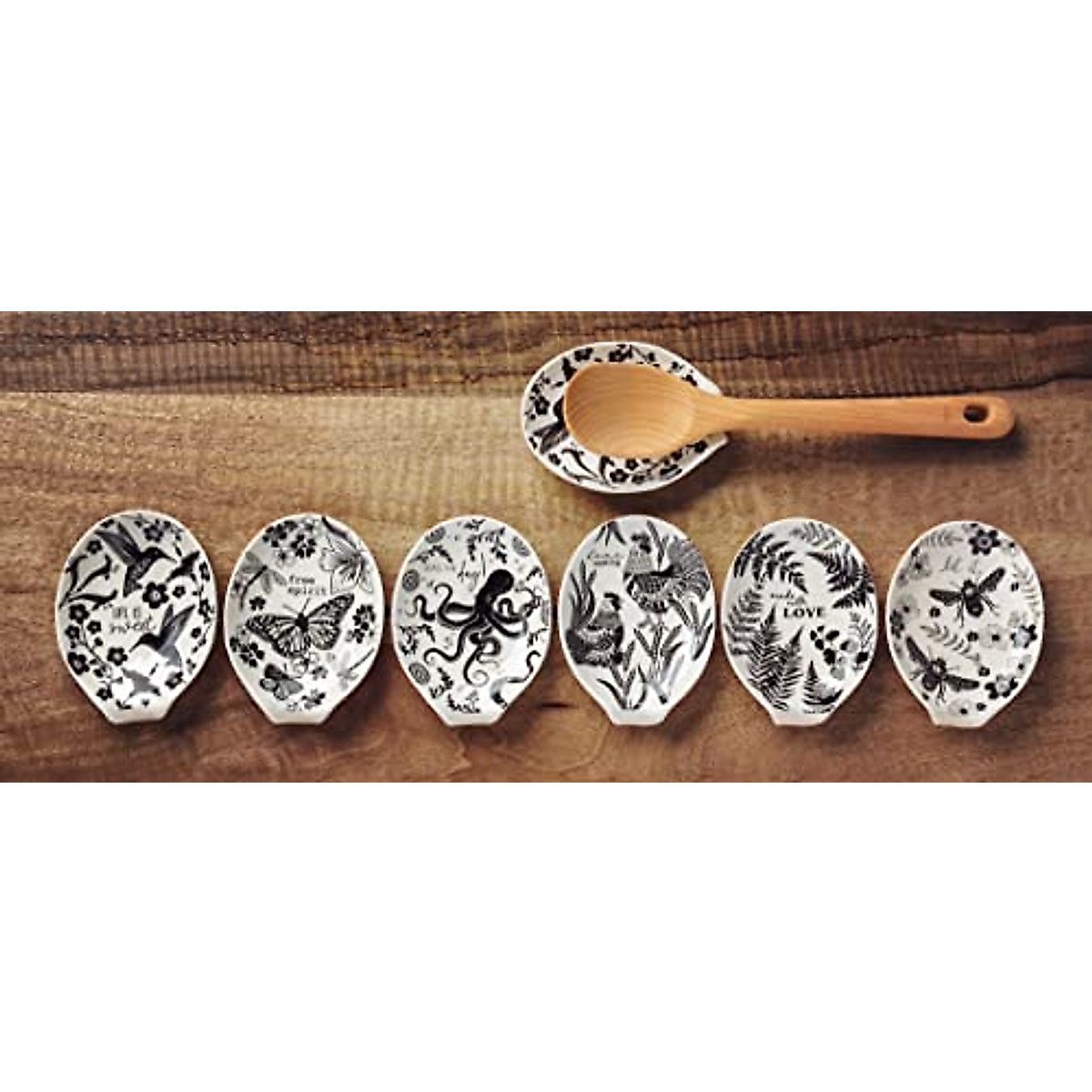 Karma Gifts B&W Spoon Rest, Hummingbird, (KA102534)