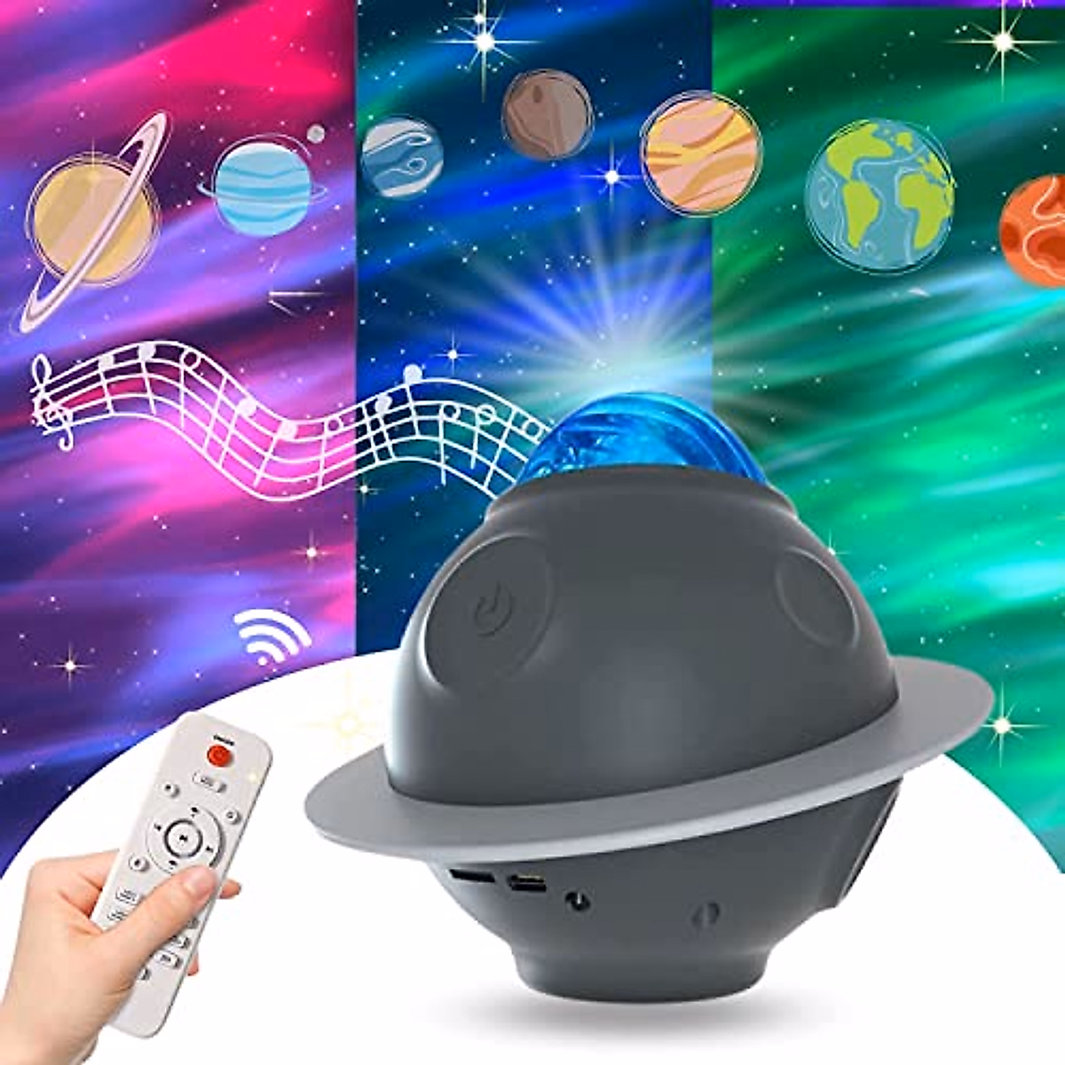 Star Projector with Remote Touch Control,Bluetooth Music Speaker & White Noise Galaxy Light Projector, LED Night Light for Kids Adults,for Home Decor Bedroom,Ceiling,Party