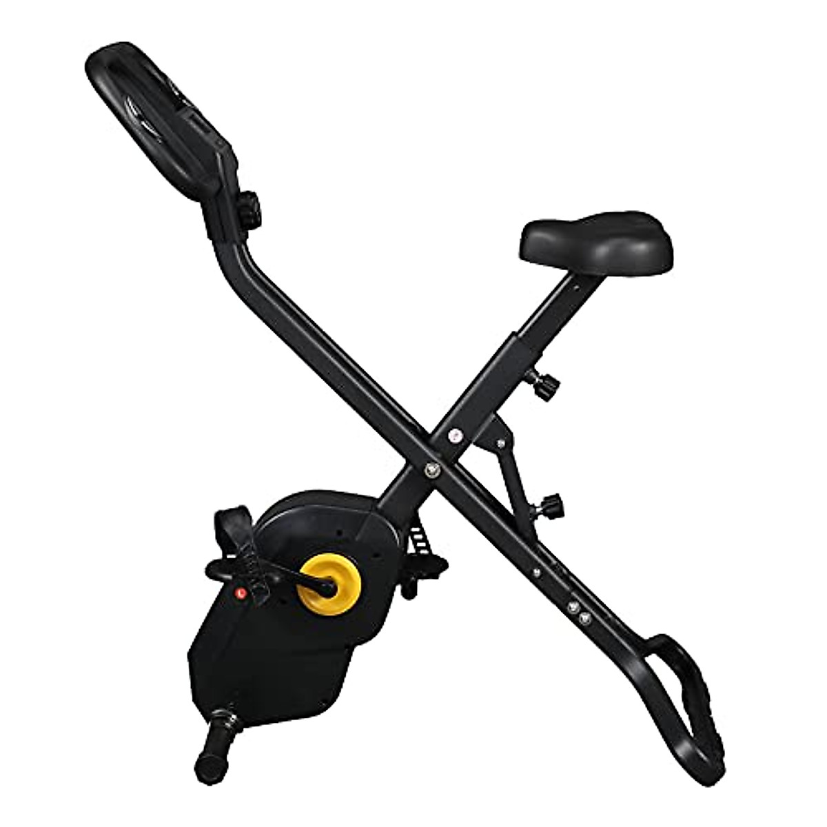 NA Home Folding Exercise Bike Black with Electronic Instrument Panel Display Function Exercise Bike Oversized seat Cushion Fitness Exercise Bike