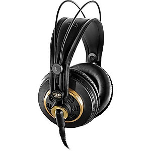 AKG K 240 Studio Professional Semi-Open Stereo Headphones with Auray Headphone Holder and 25' Extension Cable