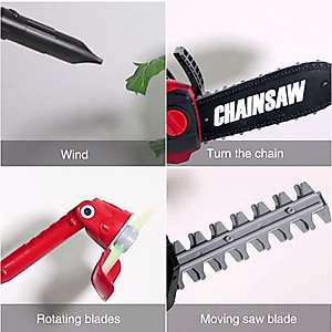 Leaf Blower Toy Tool Play Set Outside Construction Work Shop Toy Tool,Realistic Sounds and Wind,Pretend Play Series Outdoor Preschool Gardening Lawn Toy Gift for Toddler Baby Children Boys and Girls