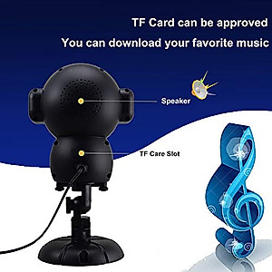 UPODA Christmas LED Snowfall Halloween Waterproof with Remote Control Timer and Music Player Anime Snow Light Projector for Outdoor Wedding Xmas Holiday Party Decorations