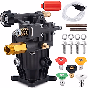 3300 PSI Pressure Washer Pump 3/4" Shaft Horizontal Power Washer Pump Replacement 2.5 GPM Pressure Pump Replacement for Honda GC160 Power Washer