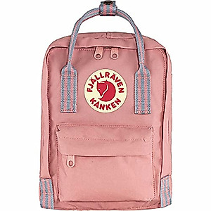 Fjallraven Women's Kanken Mini Backpack, Pink/Long Stripes, One Size