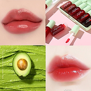 6-Color Korean Lip Tint Set - Watery, Velvet Matte Lipsticks for Lips and Cheeks - Long-Lasting, Non-Stick, Shimmery