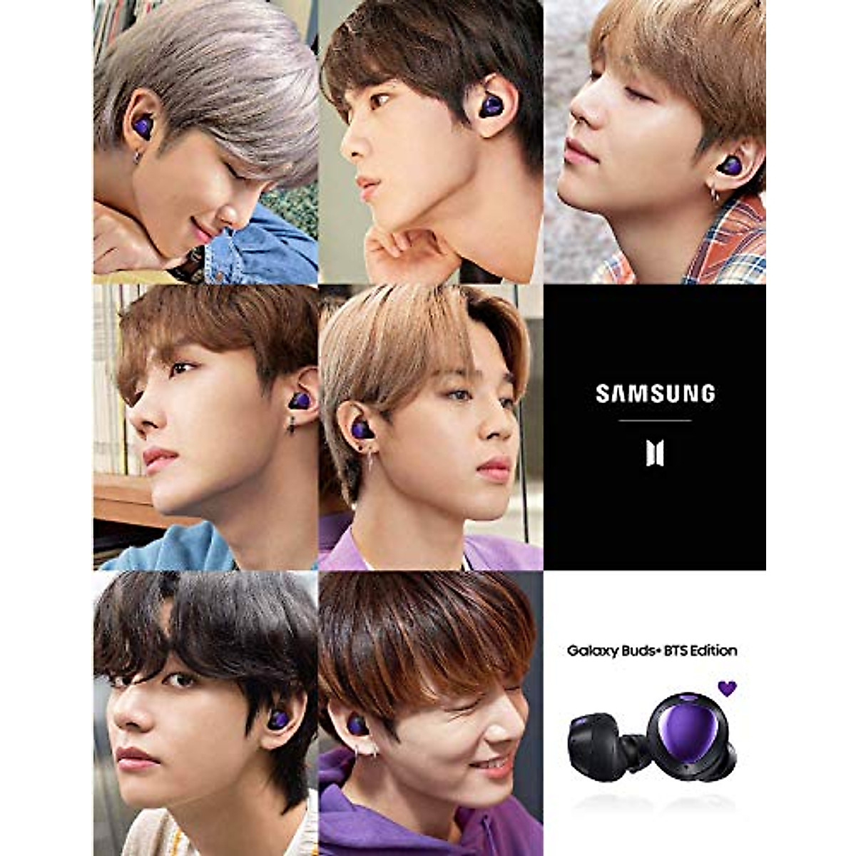 SAMSUNG Galaxy Buds+ (Wireless Charging Case Included) – BTS Edition - US Version (Renewed)
