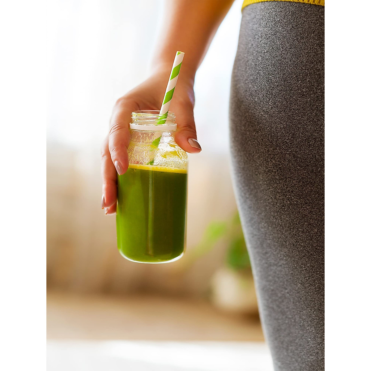 Axe Sickle 6 Pcs 12 Ounce Juice Bottles Plastic Milk Bottles Bulk Beverage Containers with Tamper Evident Caps Lids White for Milk, Juice, Drinks and Other Beverage Containers