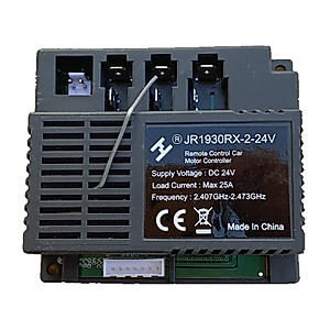 jiaruixin 2.4G Bluetooth Remote Control and Receiver Replacement for JR1930RX-2-24V，Applicable with Children's Electric Ride-on Vehicles