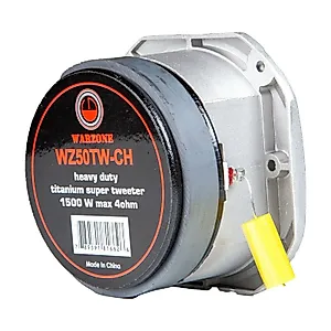 Gravity 2X WZ50TW 1500W Heavy Duty Titanium Super Tweeter Loud Speaker 4-Ohms - Pair (2 Pieces) for Car, Van, ATV, Motorcycle, and Competition